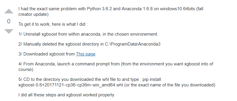 安装xgboost，报错及解决方案_xgboost conflict-CSDN博客