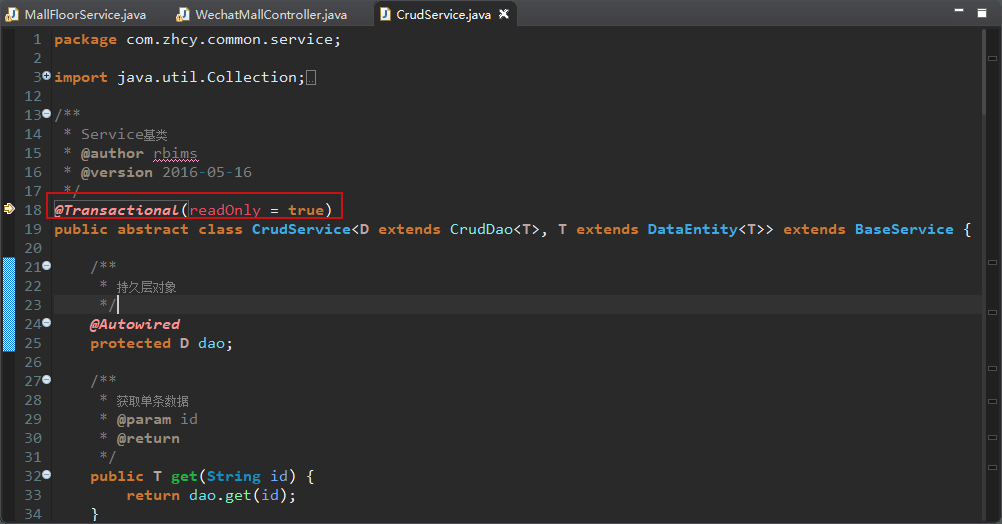Spring的@Transactional(readOnly=true)注解，对其效果进行测试_@transactional和@transactional(readonly = true)的 ...