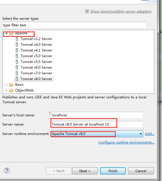 eclipse新建tomcat服务器添加项目_new server runtime enyironment 怎么加apache-CSDN博客
