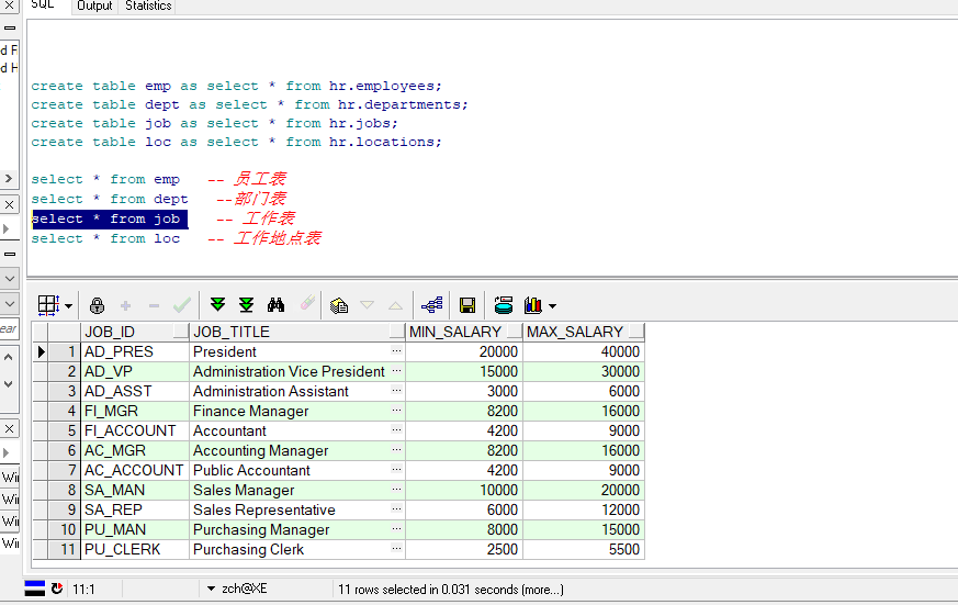 Oracle系统自带表employees_departments_jobs_locations,sql语句_oracle department employee-CSDN博客
