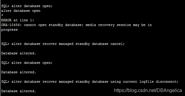 Ora 10456cannot Open Standby Databasemedia Recovery Session May Be In Progressora 10456