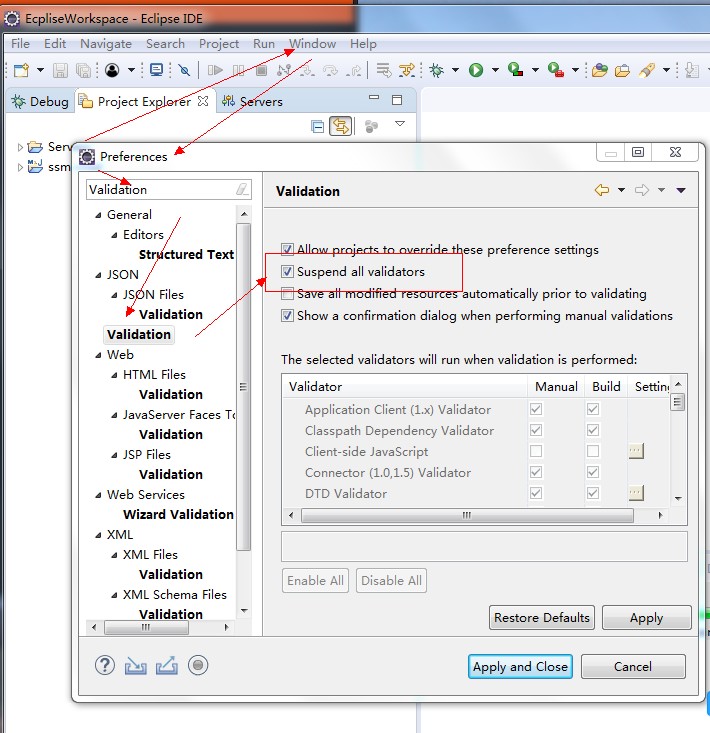 Eclipse一直Validating，怎样跳过验证_eclipse validating-CSDN博客