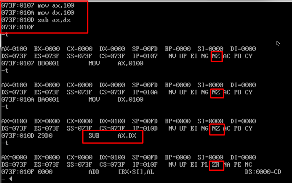 汇编:ZF(zero flag)标志位_汇编zf-CSDN博客