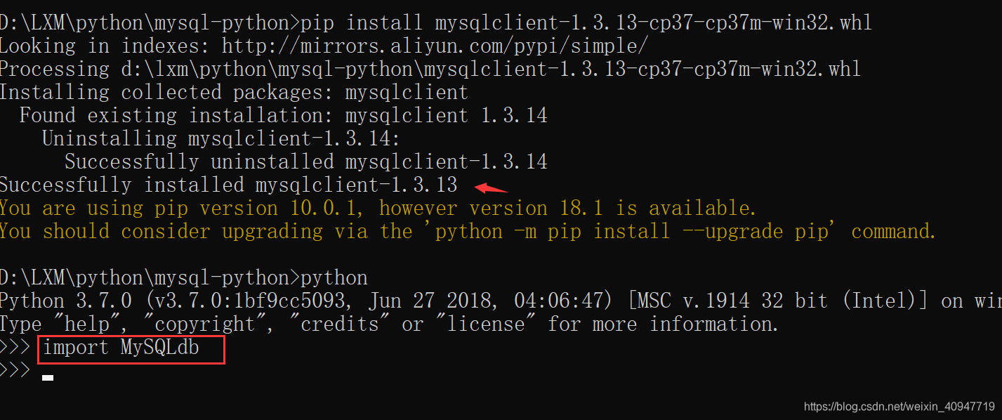 关于python37下安装mysql Python模块的问题python37要下载mysql Connector Python哪个版本