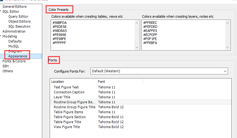 MySQL：MySQLWorkbench配置字体与颜色主题_sql workbench 修改字体颜色-CSDN博客