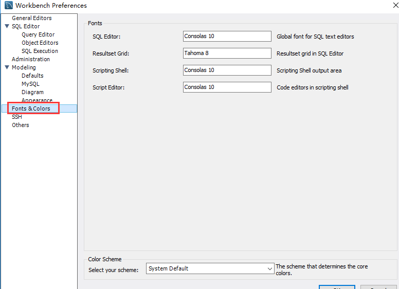 Mysql：mysqlworkbench配置字体与颜色主题 Sql Workbench 修改字体颜色 Csdn博客