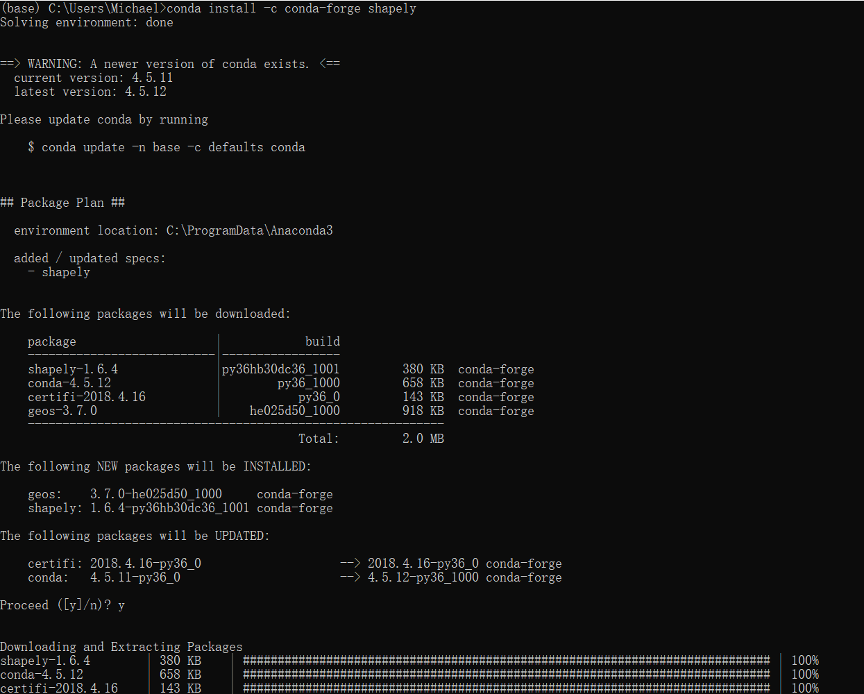 pip3 install imgaug 安装报错 lgeos = CDLL("geos_c.dll") OSError: [WinError 126] 找不到指定的模块Shapely ...