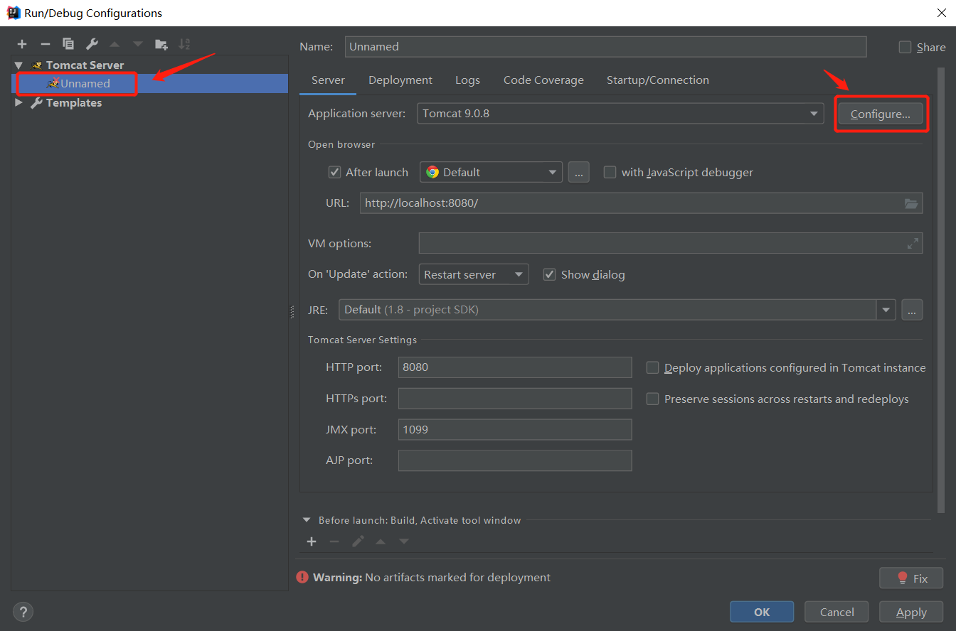 在IntelliJ IDEA 2018上配置Tomcat并运行第一个JavaWeb项目_idea2018怎样运行javaweb文件-CSDN博客