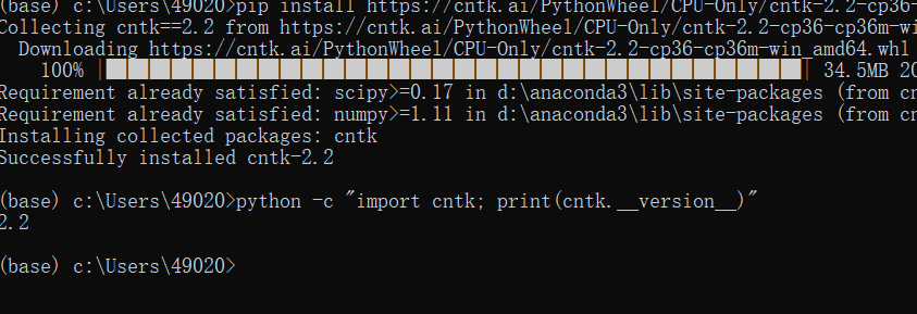 Windows10安装 CNTK for Python_cntk怎么在python下载-CSDN博客