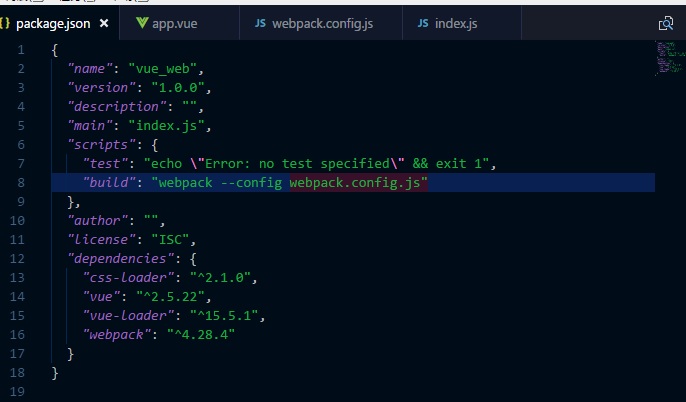不使用cli脚手架搭建vue项目工程(webpack简单配置)_found: webpack@4.28.4-CSDN博客