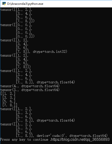 Pytorch 入门实战(一)——tensorpytirch入门实践 Csdn博客
