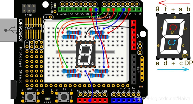 Arduino 八位数码管数码管显示arduino8位码循环显示不同数字 Csdn博客