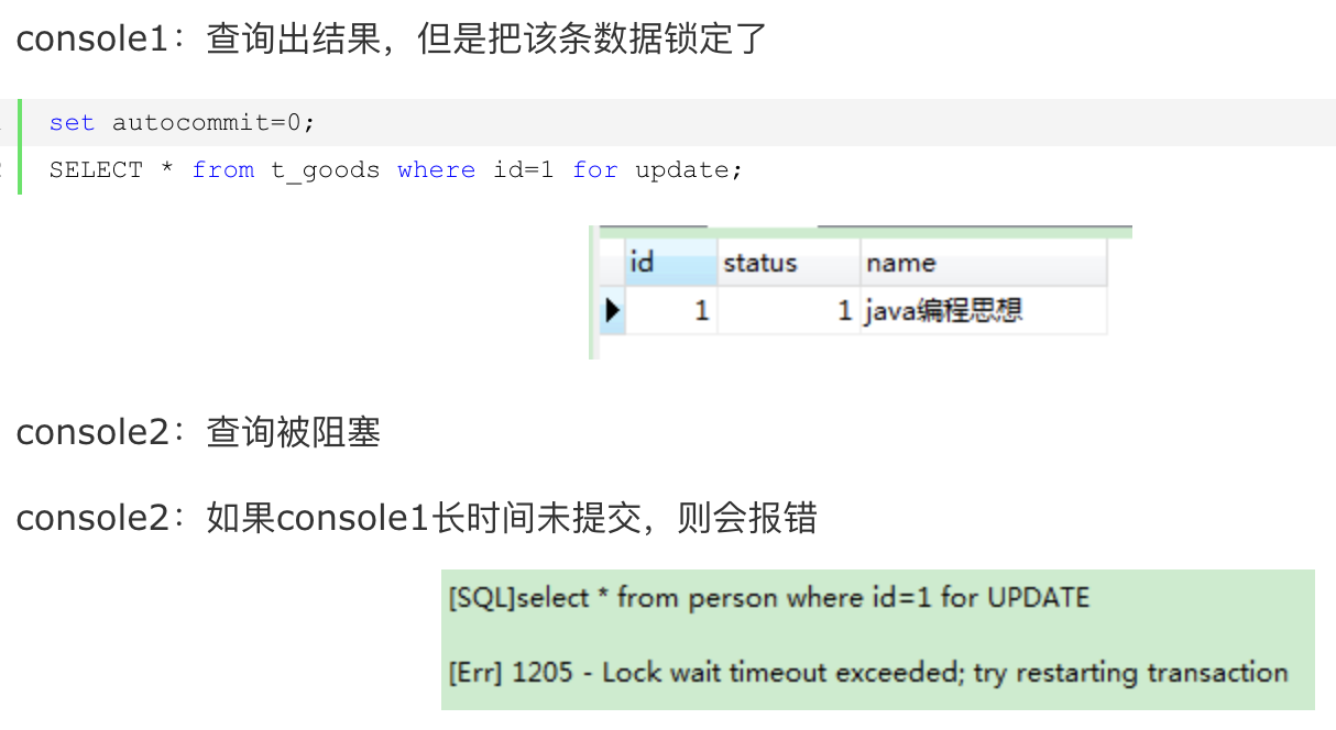 Mysql中悲观锁的使用 Mysql使用悲观锁sql Csdn博客