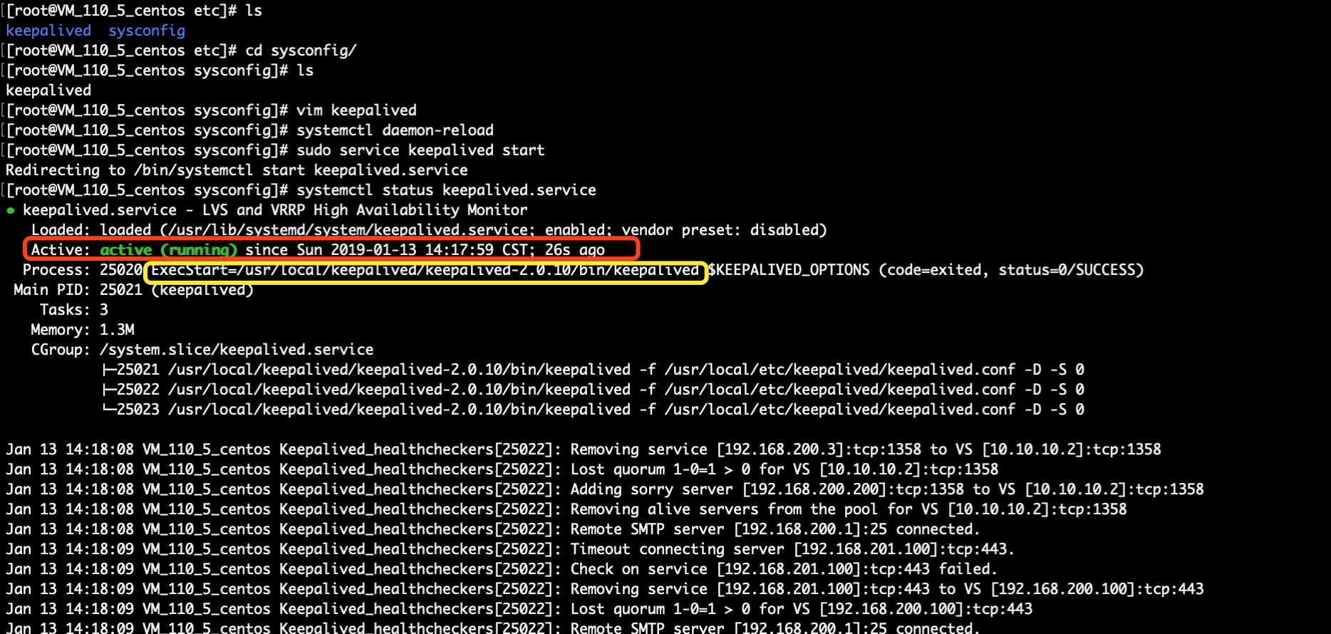 解决Keepalived启动“Fail to start LVS and VRRP Avaliability Monitor” 问题_failed to start lvs and vrrp ...