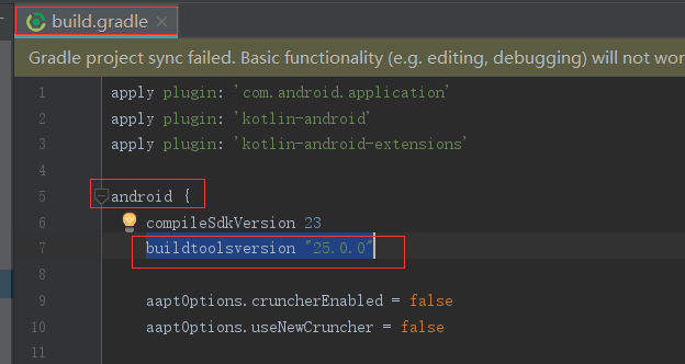Androidstudio Failed to find Build Tools revision 25.0.0_caused by: java.lang ...