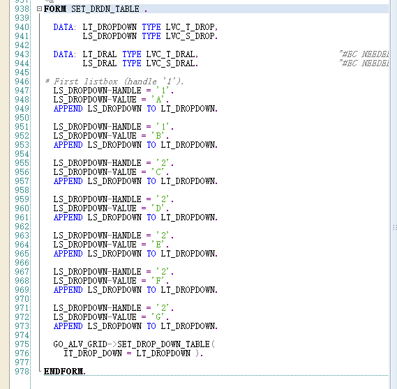 Abap Alv单元格级别下拉框： Abap Alv 下拉框 Csdn博客