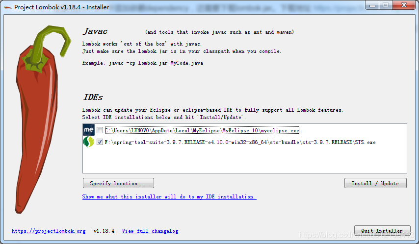 Problem Solving With Lombok Error In Spring Tool Suite Programmer Sought