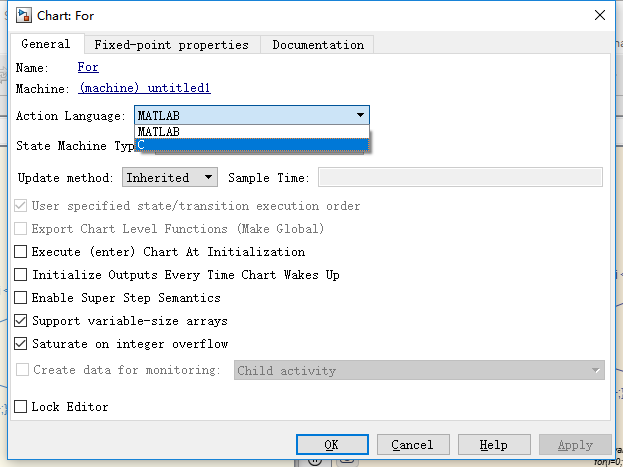 simulink仿真临摹笔记之stateflow的操作语言(Action Language)_stateflow action language-CSDN博客
