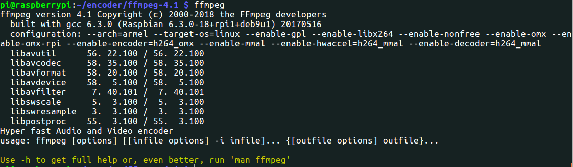 树莓派3B+ 编译使用ffmpeg-4.1 libx264以及在QT中的集成_ffmpeg集成安装libx264-CSDN博客