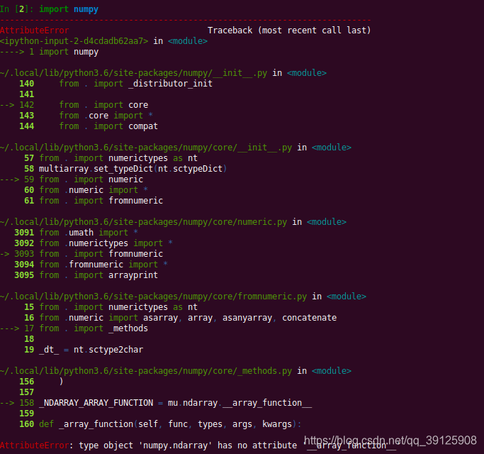 输入import Numpy 直接报错import Numpy报错 Csdn博客