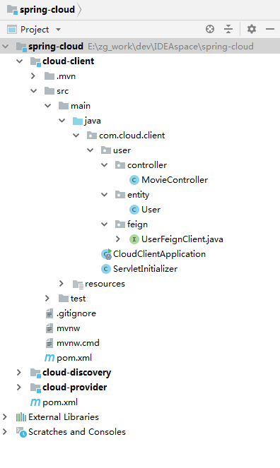 使用IDEA搭建springcloud微服务（四）----微服务消费方cloud-client_使用 idea 搭建 springcloud 微服务(四)---- 微服务消费方 cloud ...