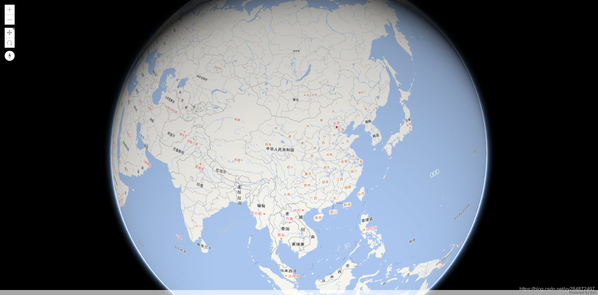 Arcgis Api For Javascript4 10加载天地图(墨卡托投影) Arcgis Api For Javascript的加载地图中心 Csdn博客