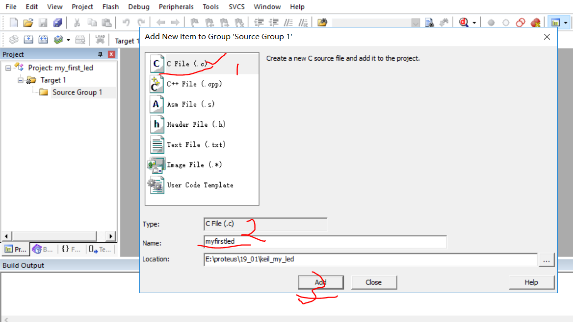 keil 使用教程 编写第一个led灯程序_点亮一个led灯程序keil5-CSDN博客