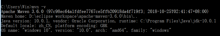 Window10: cmd error mvn is not an internal or external command ...