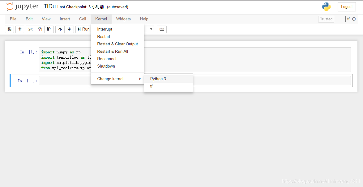 在jupyter Notebook中选择特定的虚拟环境command Conda Install N Tensorflow2 Ipykernel Csdn博客