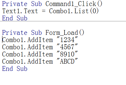 VB中关于COMBOBOX组合框的使用方式_vb中combo控件的使用-CSDN博客