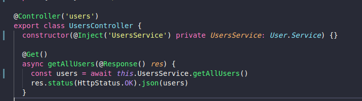 NestJs | 依赖注入报错Nest can't resolve dependencies of the UsersController (?). Pleasemake sure that ...