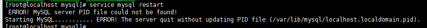 mysql启动失败，提示没有localhost.localdomain.pid文件_localhost.localdomain.pid找不到-CSDN博客