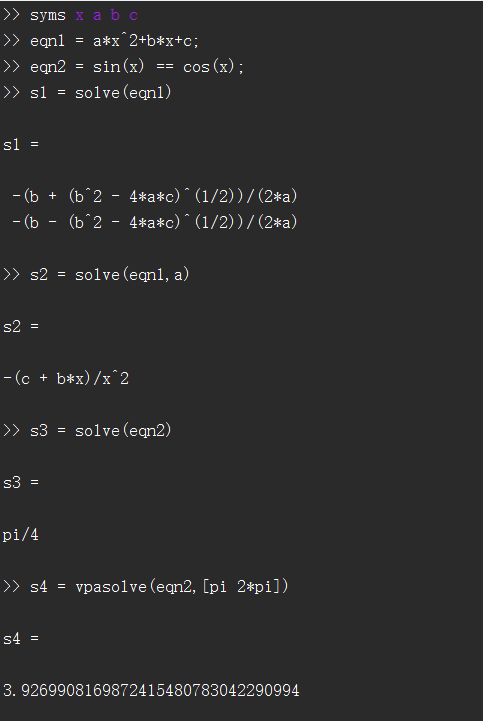 Matlab解方程组 Csdn博客 