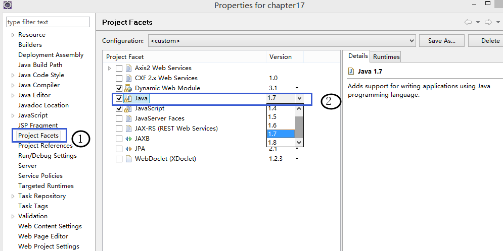 Project facet Java version 1.8 is not supported.报错详细解决-CSDN博客