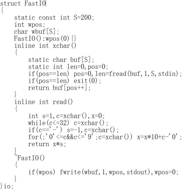 快速输入函数 -- inline int read()（输入大数据必备）-CSDN博客