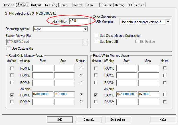 Keil uVision5 创建工程（STM32F030C8T6）_stm32f030 keill5-CSDN博客