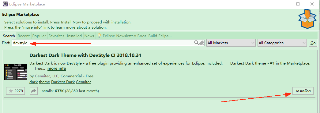 关于eclipse不能安装devstyle主题的解决办法_the installation cannot be completed as requested.-CSDN博客