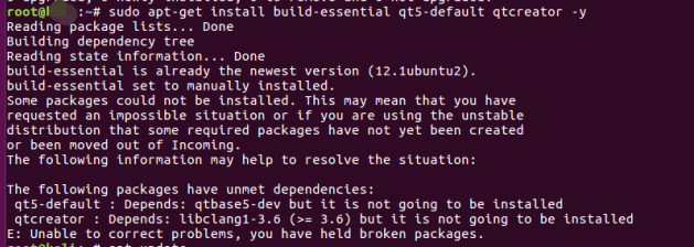 Ubuntu 16.04： qt5-default : Depends: qtbase5-dev but it is not going to be installed_qt5-default ...
