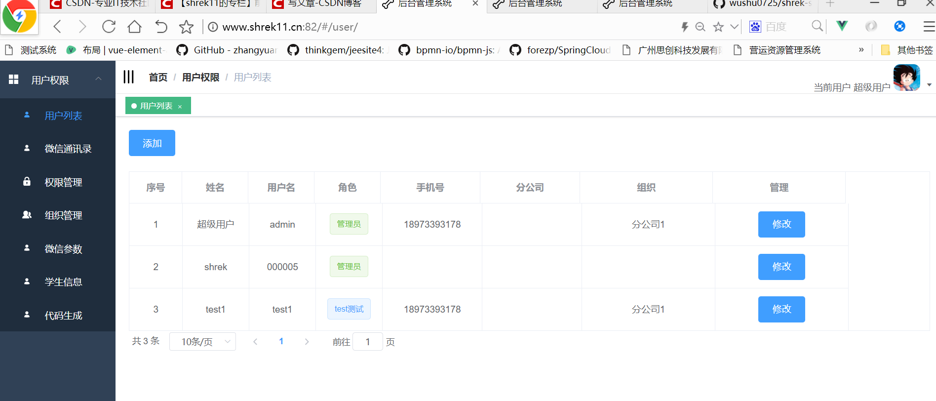 前后端分离（vuespringbootshiromybaitis）整理导航shrek Springboot Vue Csdn博客 