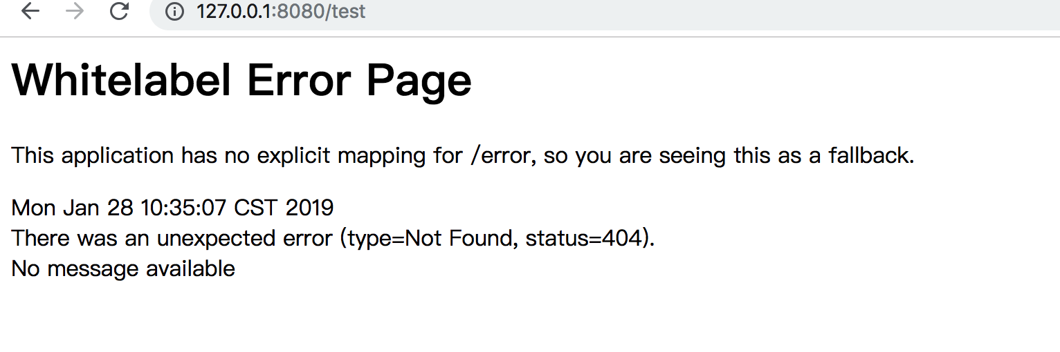 restful访问出现This application has no explicit mapping for /error, so you are seeing this as a ...