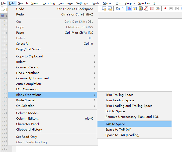 Notepad 中tab转换为空格notepad横向空格 Csdn博客 