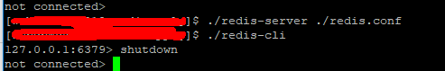redis 停止服务用 ./redis-cli shutdown 或 shutdown 出现 (error) ERR Errors trying to SHUTDOWN. Check logs ...