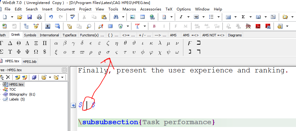 WinEdt Latex 插入特殊字符_在winedt中符号怎么表示-CSDN博客