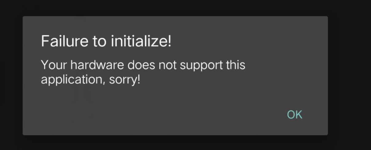 关于我所遇到的Failure to initialize!Your hardware does not support this application, sorry!-CSDN博客