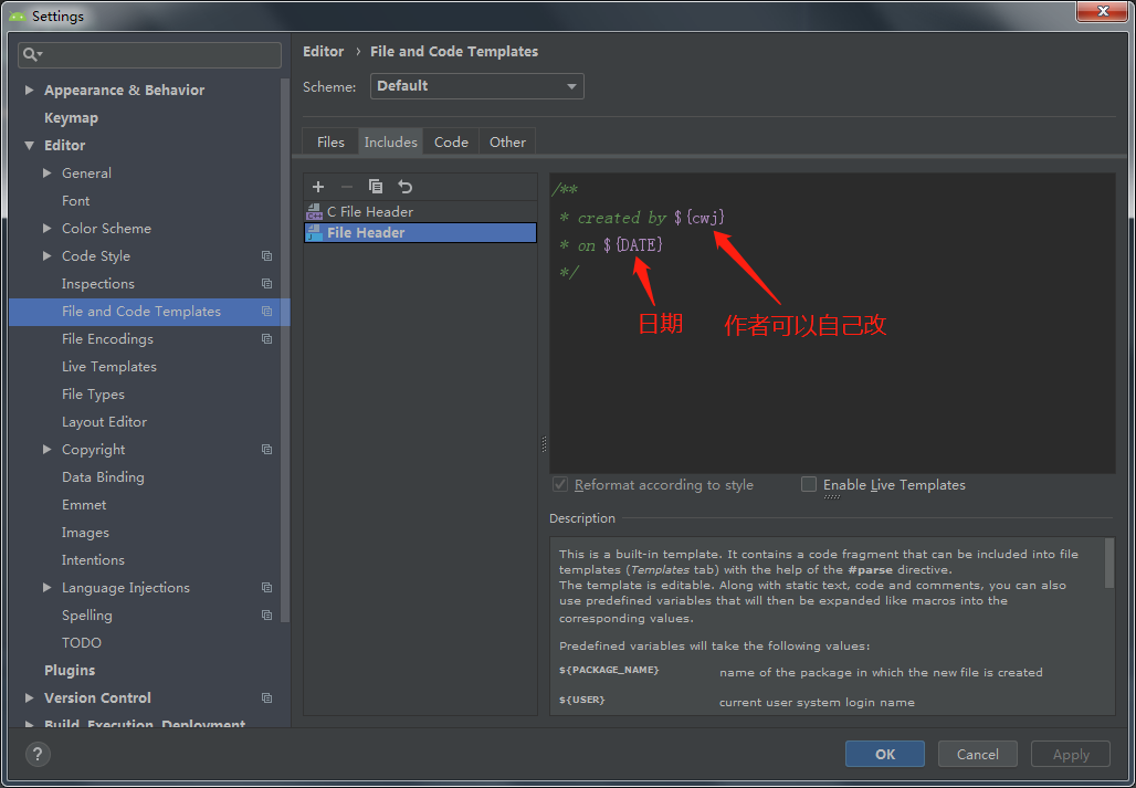 Android Studio新建java类自动生成带作者和时间的头注释_studio配置新建类的注释模版-CSDN博客