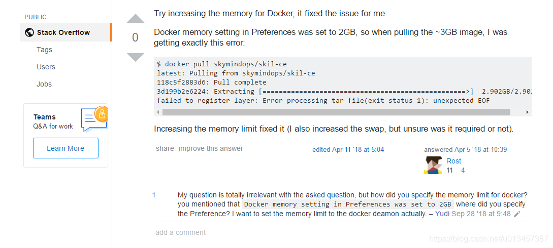 Docker Eof 拉取镜像error Processing Tar File Exit Status 1 Unex Csdn博客