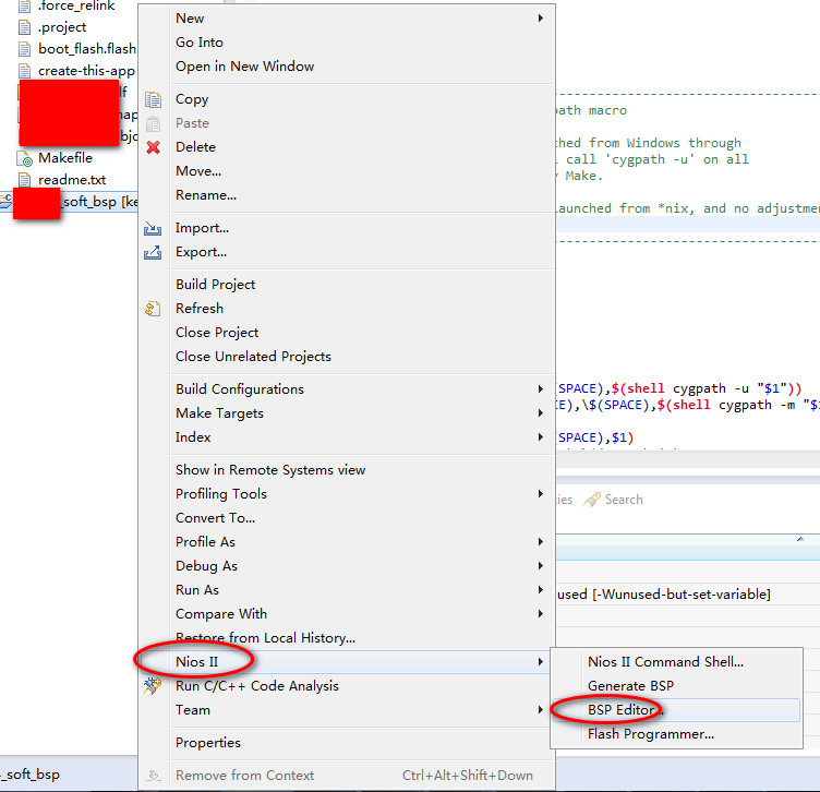 编译NIOS2出现如下错误提示：make:***[**.mk] Error 1 或者 make: *** [**.elf] Error 1_make: *** [l.elf] error 1 ...