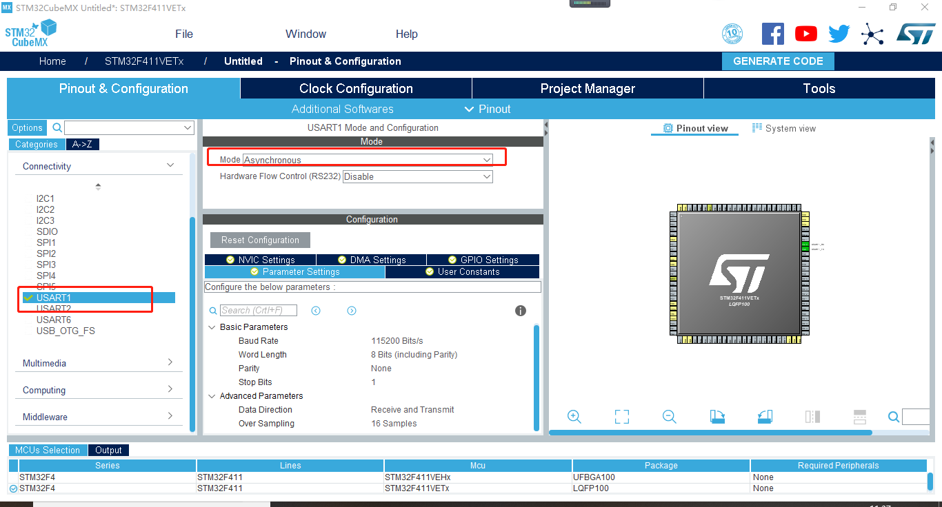 STM32F411 Discovery学习笔记（四）串口_stm32f411 串口波特率-CSDN博客