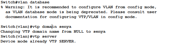 Cisco实验-VTP基本使用_warning: it is recommended to configure vlan from -CSDN博客