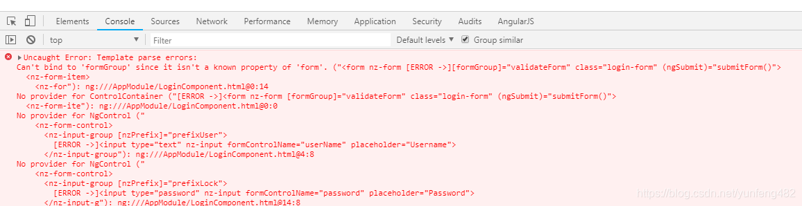 Angular开发问题:cant Bind To Formgroup Since It Isnt A Known Property Of Formangualr Cant